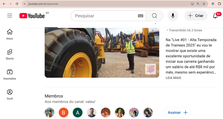 Chegou o Youtube Premium Seja Trainee– Seja Trainee